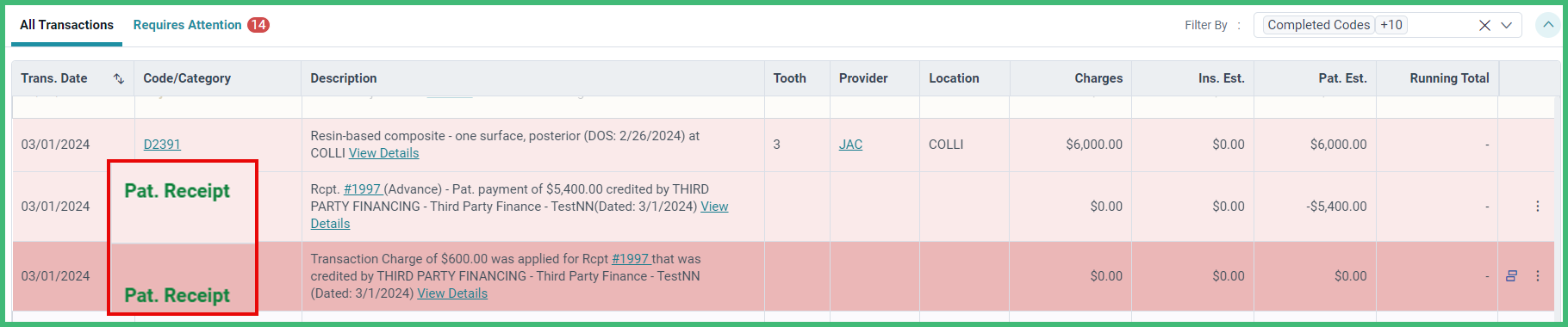 Ledger Transactions and Extended Features – CareStack: User Resource Center