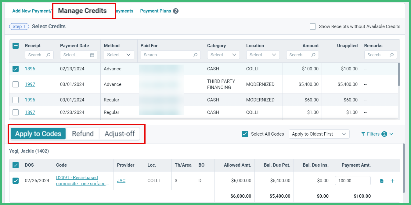Ledger Transactions and Extended Features – CareStack: User Resource Center