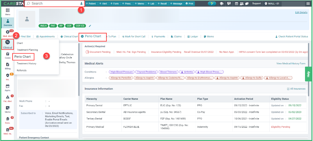 An Overview of the Perio Chart – CareStack: User Resource Center