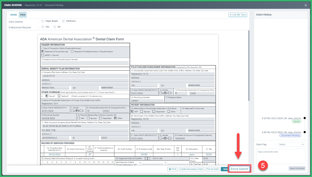 Force Submitting Claims with Pending NEA Attachments – CareStack: User ...