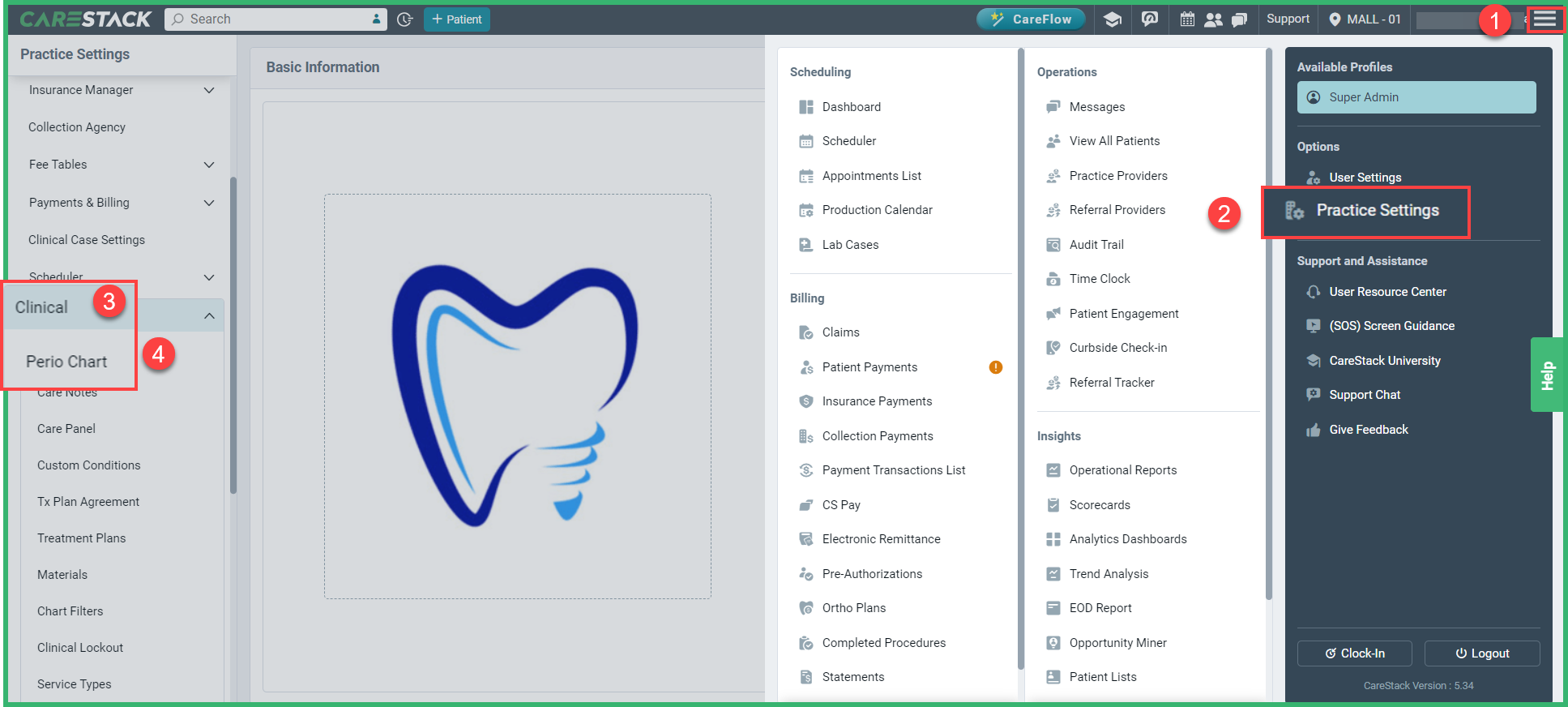 An Overview of the Perio Chart – CareStack: User Resource Center
