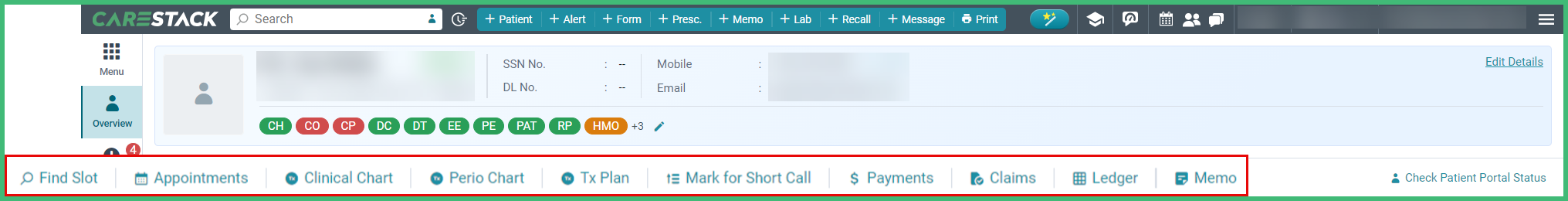 All About Patient Overview – CareStack: User Resource Center