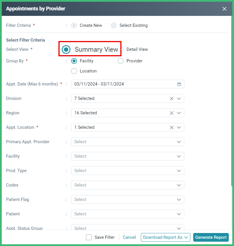 An Overview of Appointments by Provider Report – CareStack: User Resource Center
