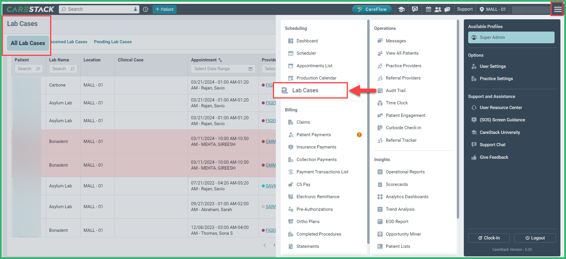Add & Manage Lab Cases – CareStack: User Resource Center