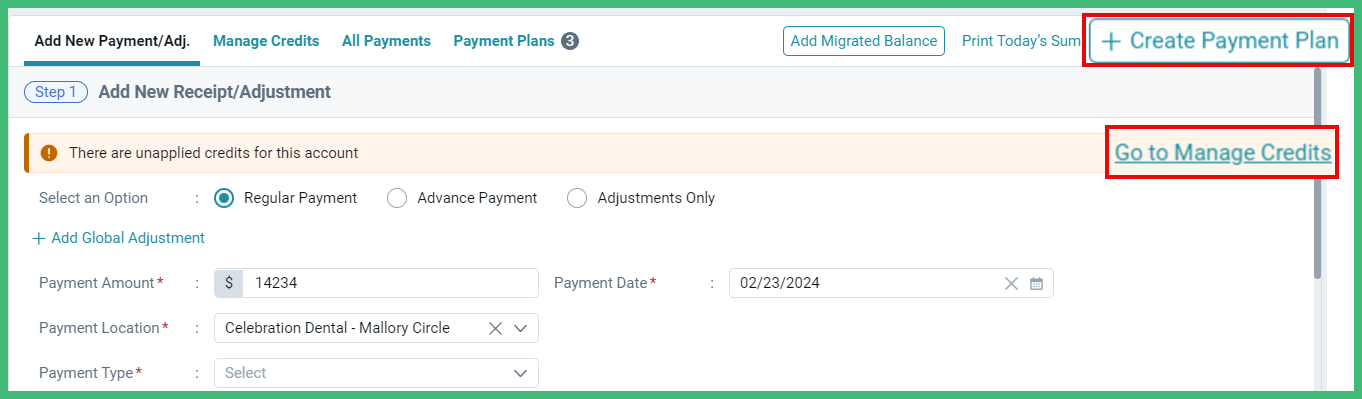 Add a Patient Payment, Adjustment, or Email Payment Receipts ...