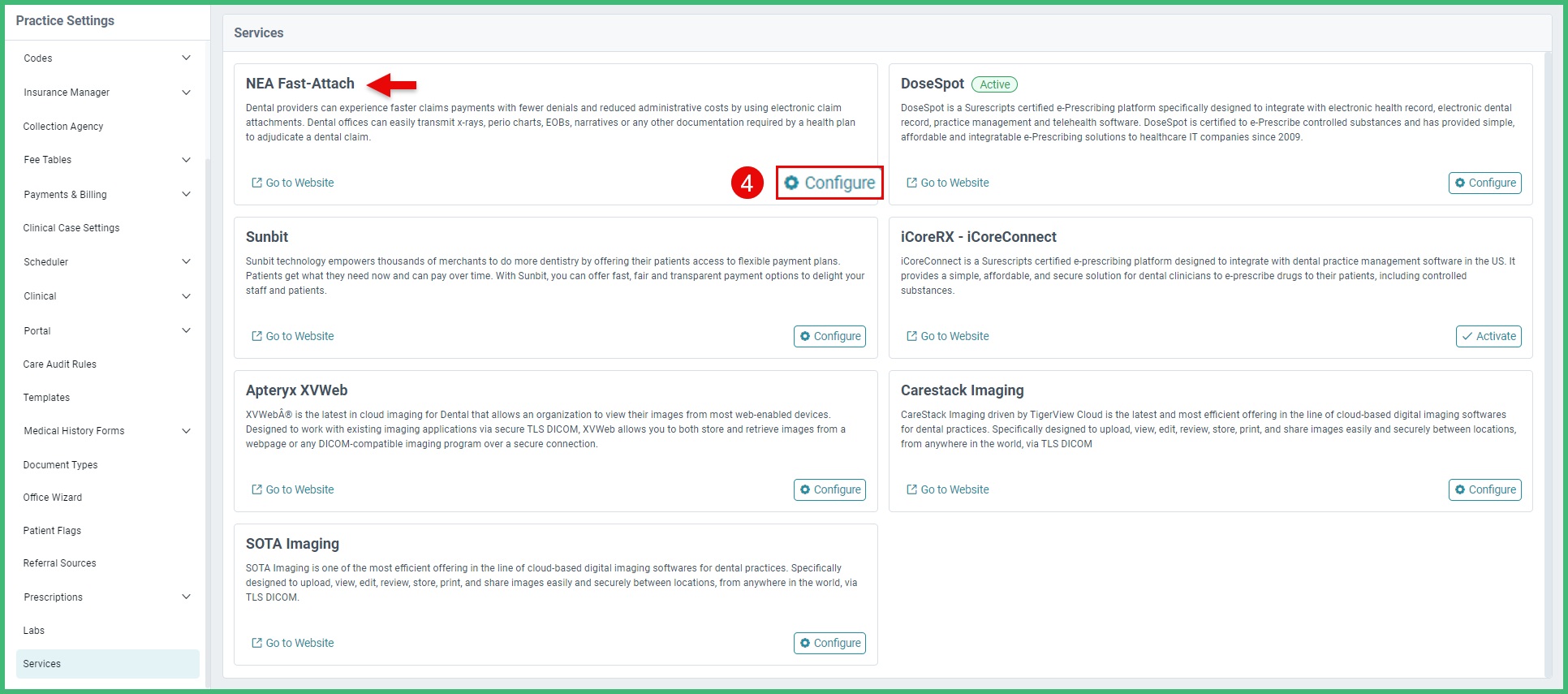 Configure NEA FastAttach and Sunbit on Practice Settings – CareStack ...