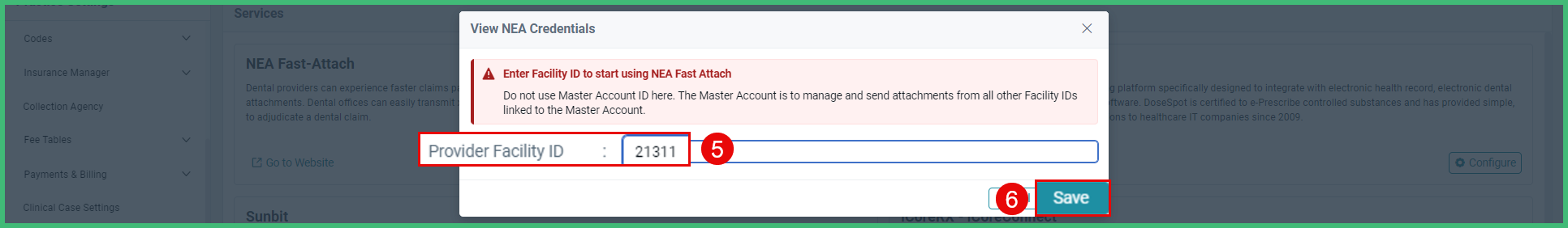 Configure NEA FastAttach and Sunbit on Practice Settings – CareStack: User Resource Center
