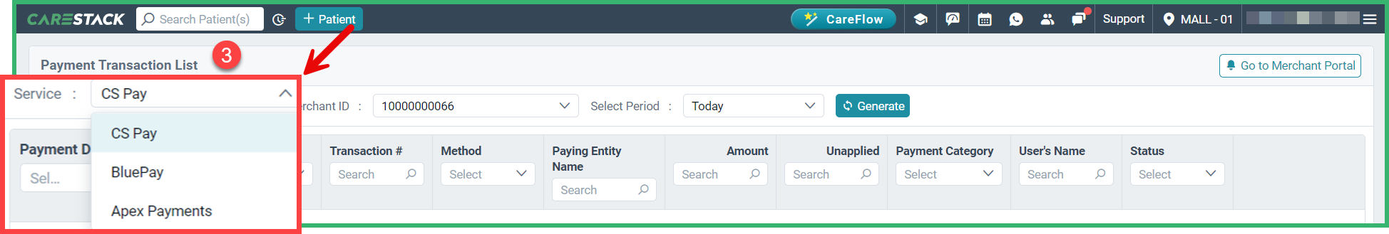 An Overview of Payment Transactions List – CareStack: User Resource Center