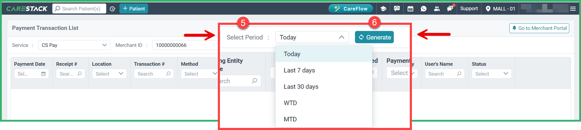 An Overview of Payment Transactions List – CareStack: User Resource Center