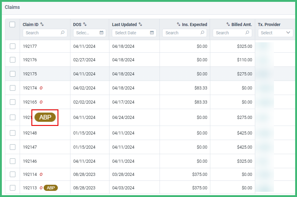 Manage Claims of a Selected Patient – CareStack: User Resource Center