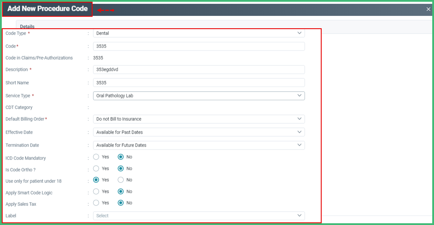 Add, View, and Edit Procedure Codes – CareStack: User Resource Center