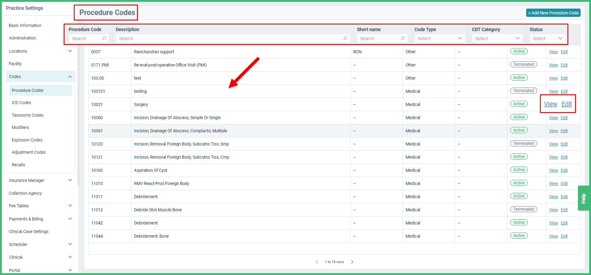 Add, View, and Edit Procedure Codes – CareStack: User Resource Center