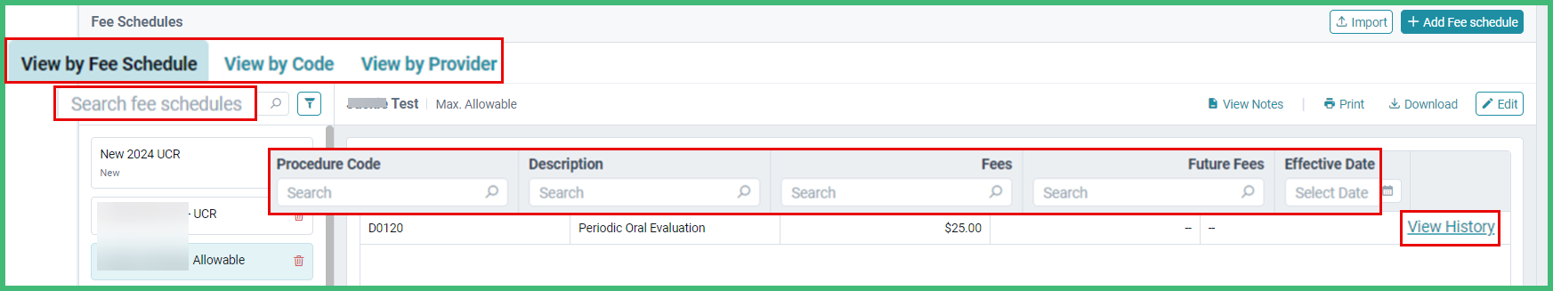 Import, Add, or Manage Fee Schedules – CareStack: User Resource Center