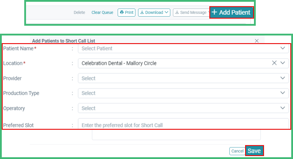 An Overview of the Short Call Feature – CareStack: User Resource Center