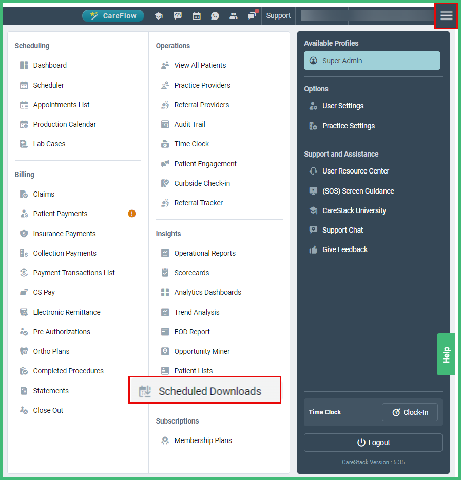 Generate a Patient List – CareStack: User Resource Center