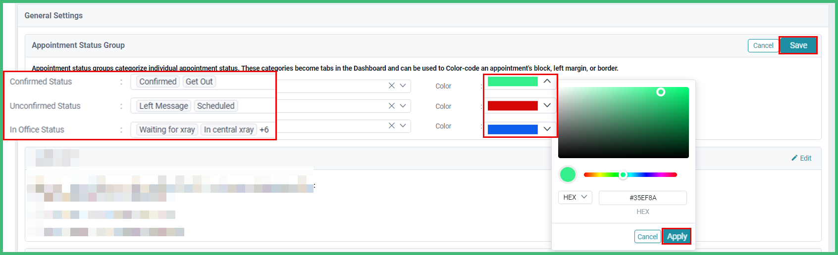 Configure Scheduler General Settings – CareStack: User Resource Center