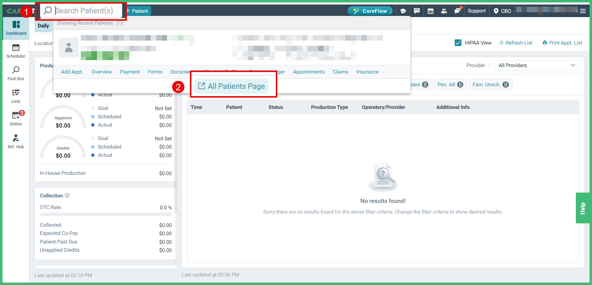 Manage & View all Patients – CareStack: User Resource Center
