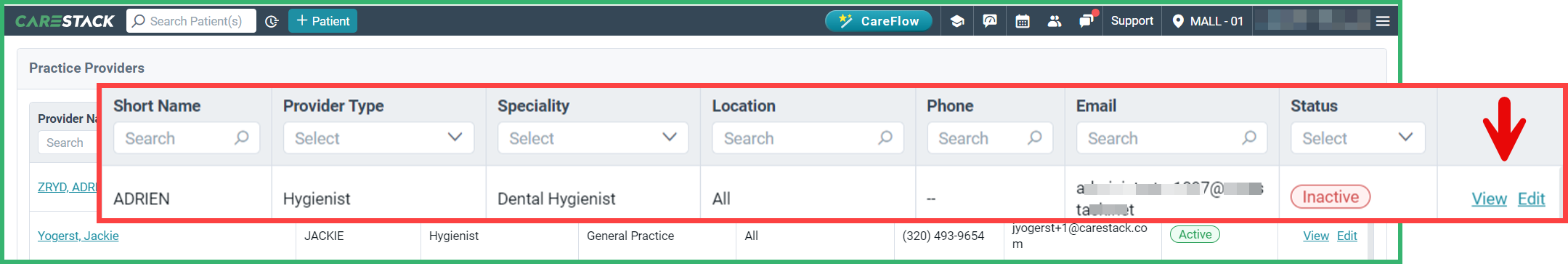 Practice Providers and Perio Charting Preferences – CareStack: User ...