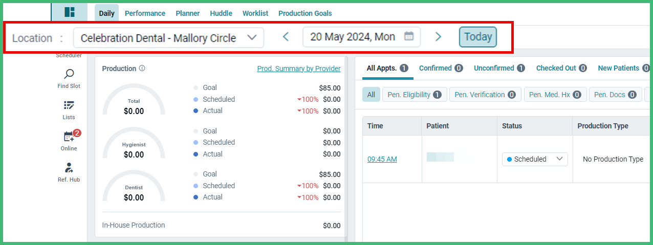 Front Office Dashboard Essentials – CareStack: User Resource Center