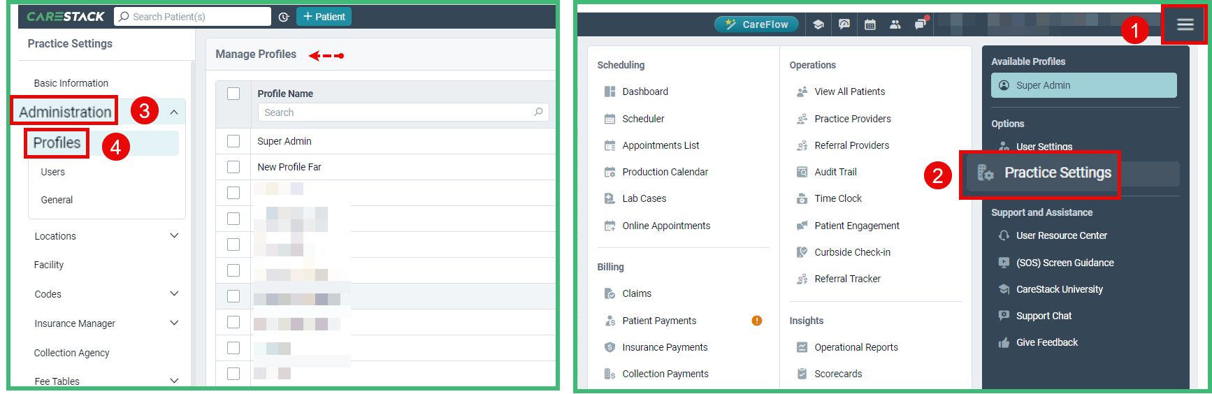 Create and Manage User Profiles – CareStack: User Resource Center