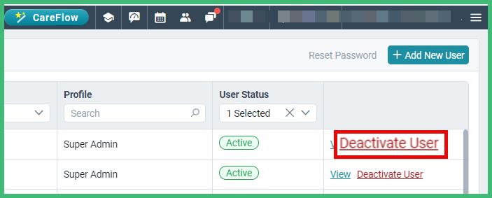 Manage All Users – CareStack: User Resource Center
