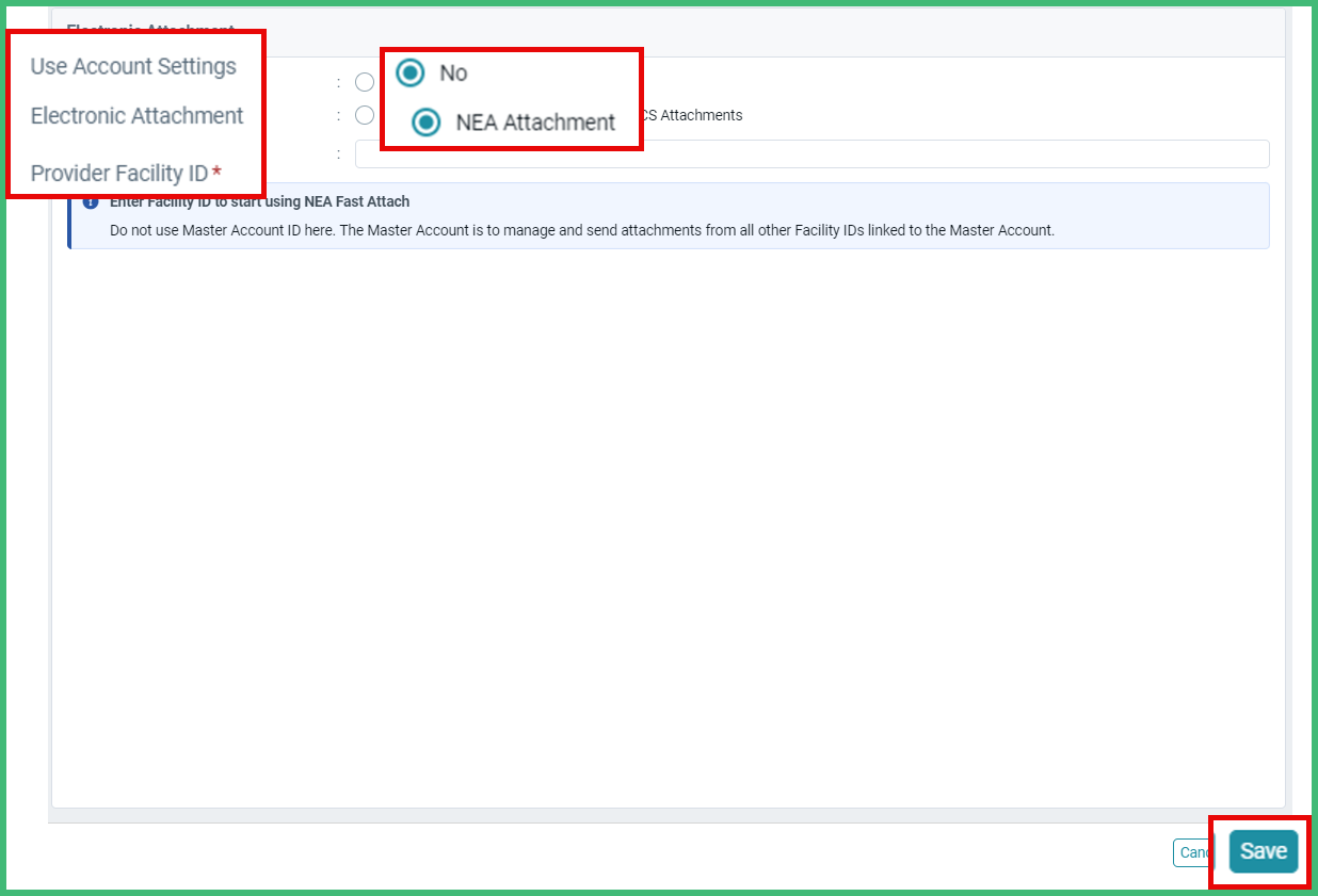 Configure NEA Attachments – CareStack: User Resource Center