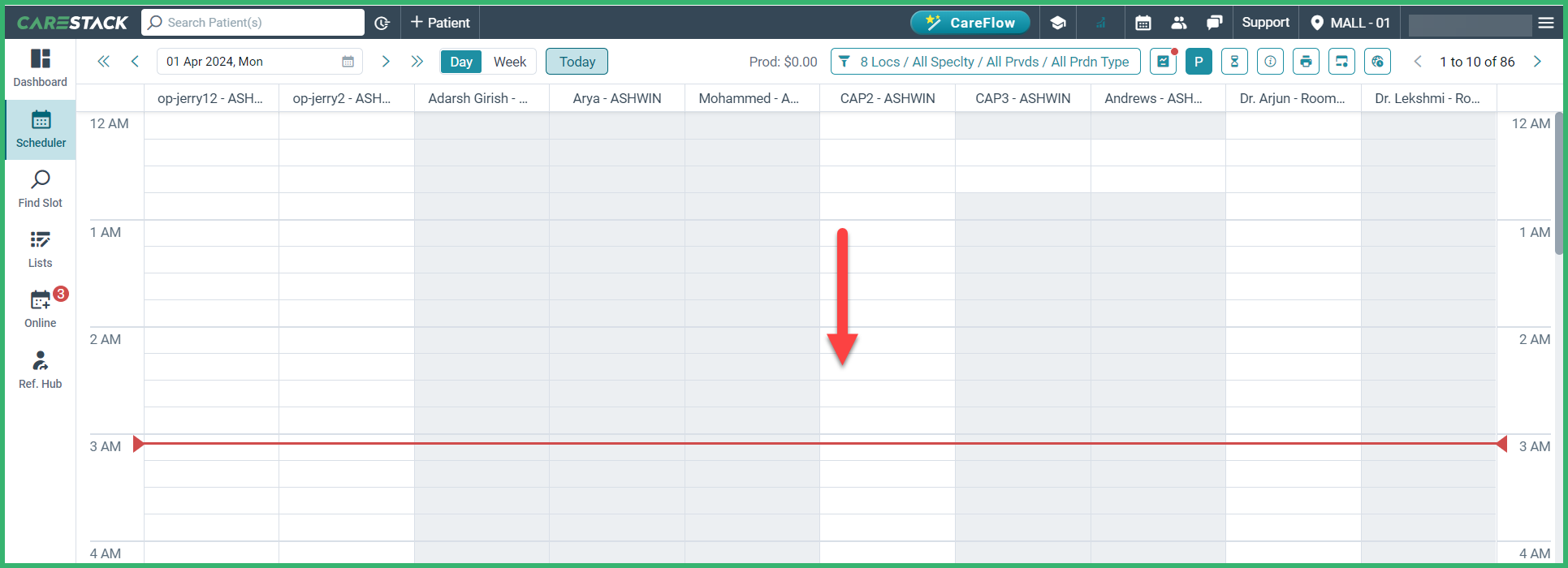 A Detailed Overview of the Scheduler – CareStack: User Resource Center