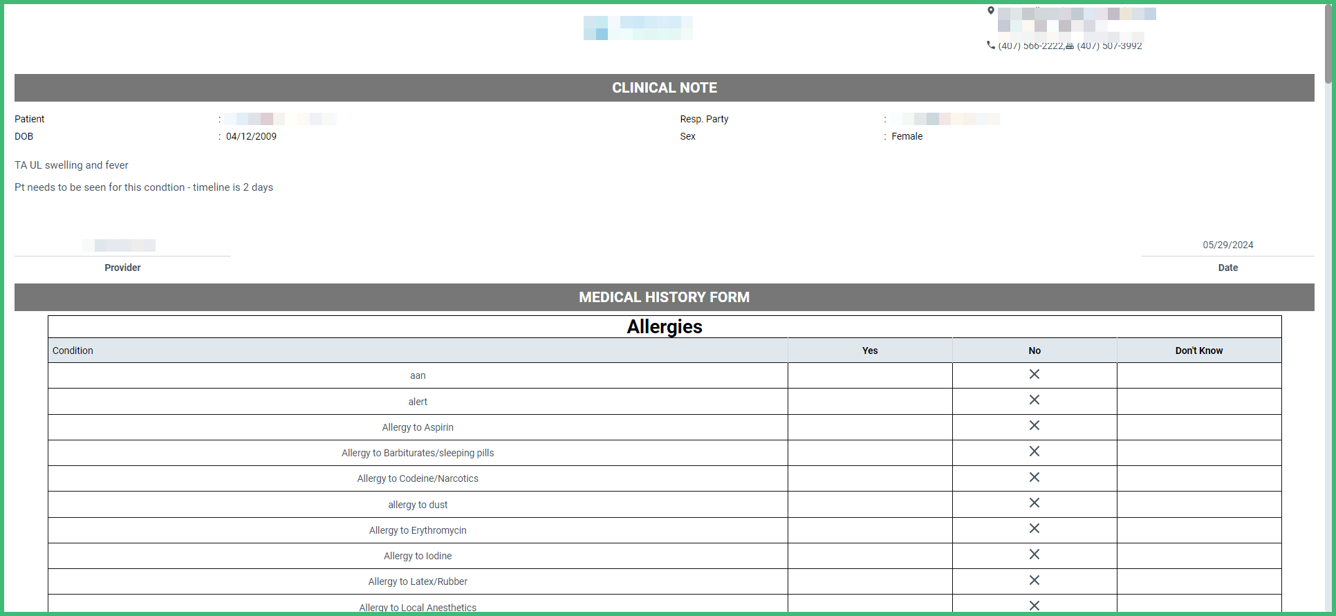 Print your Care Notes With Med. Hx Form – CareStack: User Resource Center