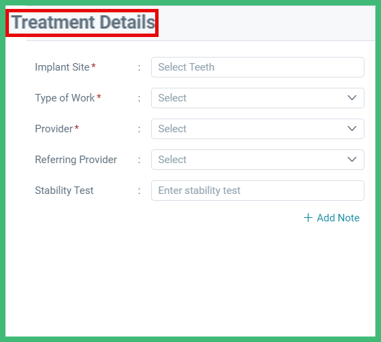 Set Up and Manage the Implant Tracker – CareStack: User Resource Center