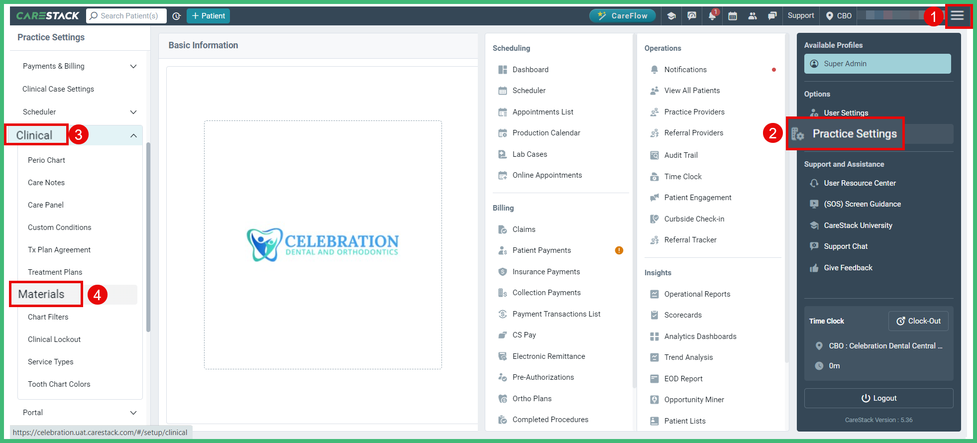 Manage Materials for Clinical Chart – CareStack: User Resource Center