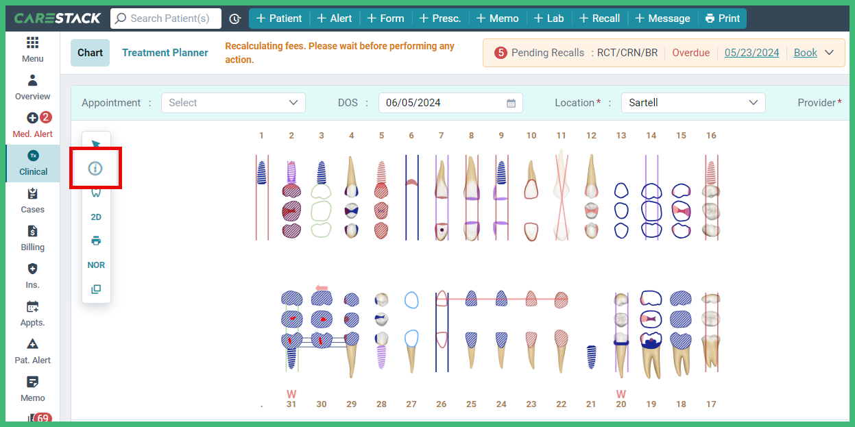 Manage Materials for Clinical Chart – CareStack: User Resource Center