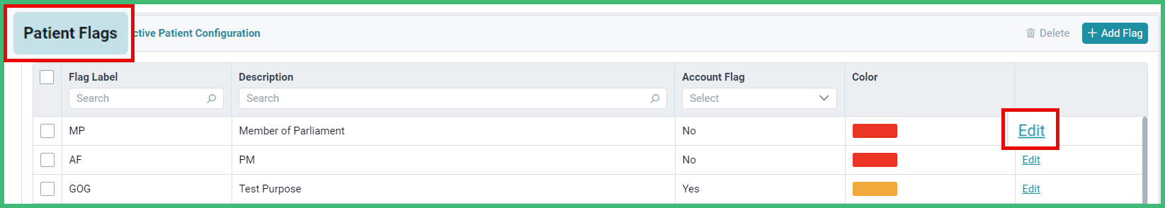 Add or Manage Patient Flags – CareStack: User Resource Center