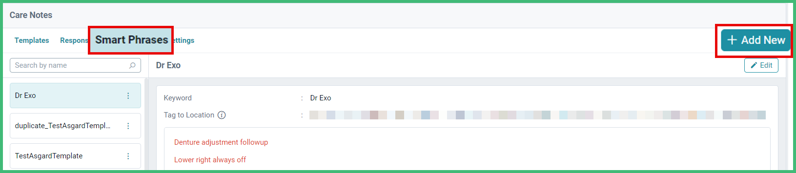 How to Set Up Smart Phrases – CareStack: User Resource Center
