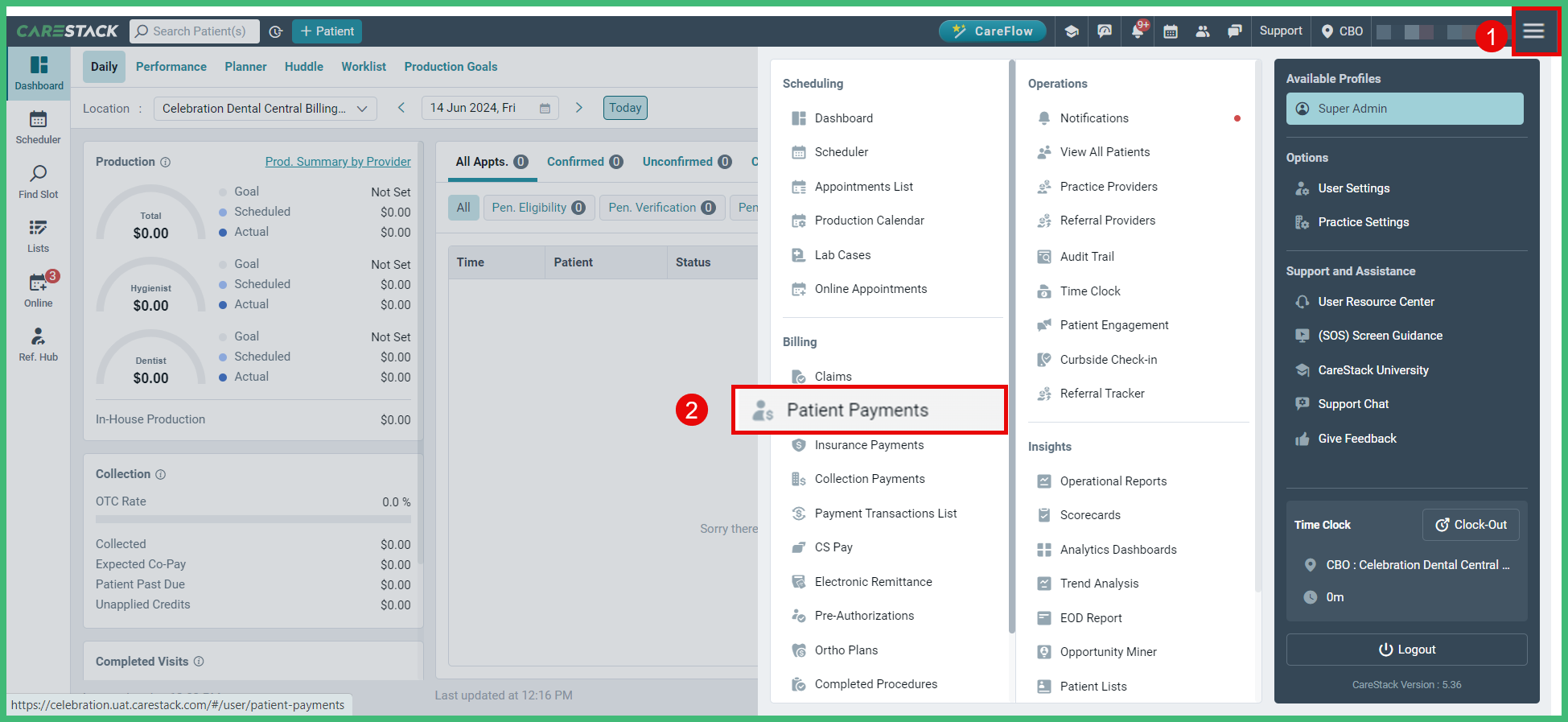 Overview of Unapplied Credit Management – CareStack: User Resource Center