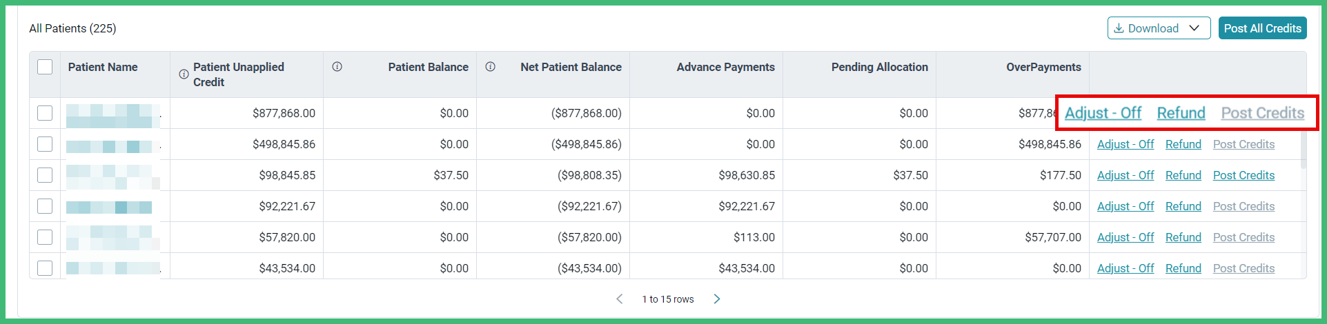 Overview of Unapplied Credit Management – CareStack: User Resource Center