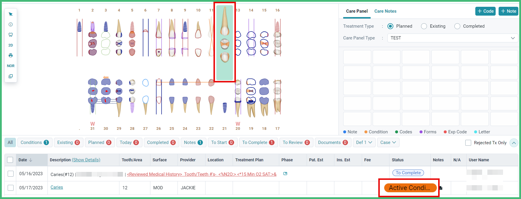 A Guide to the Odontogram – CareStack: User Resource Center
