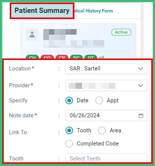 Add or Create Care Notes – CareStack: User Resource Center