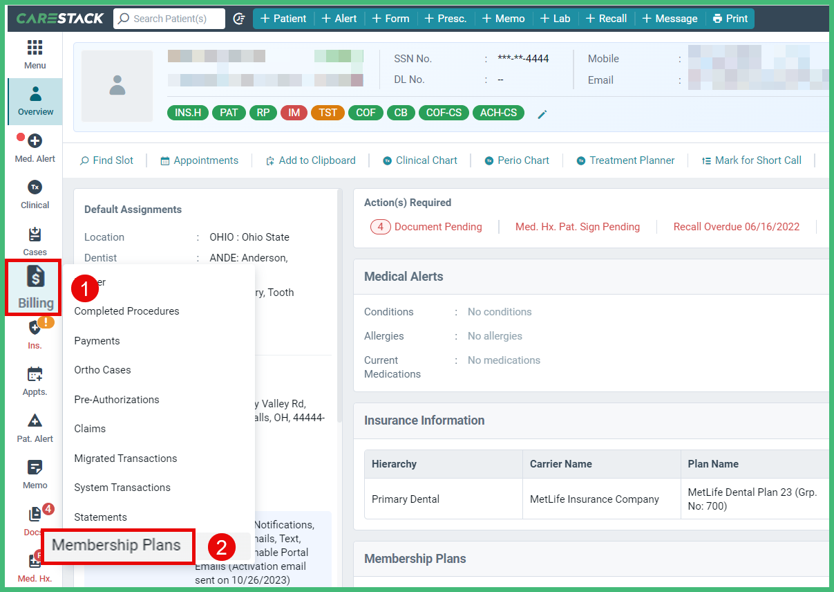 Actions Required After Patient Sign up on CS Membership Portal ...