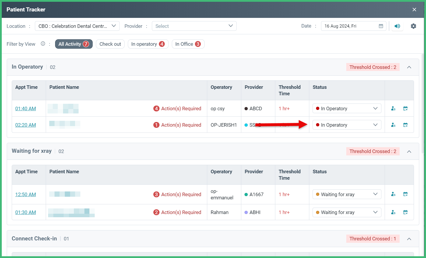 Utilizing the Patient Tracker & Configuring Audio Notifications – CareStack: User Resource Center