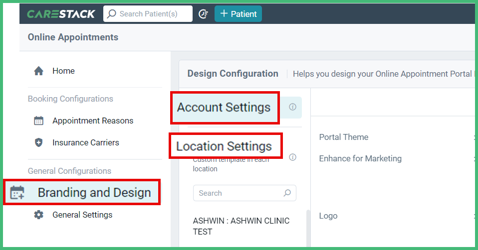 Manage Online Appointment Portal – CareStack: User Resource Center