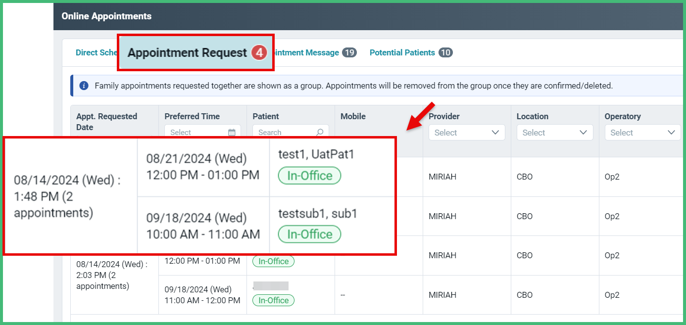 Manage Online Appointments: Direct Scheduled or Appointment Requests – CareStack