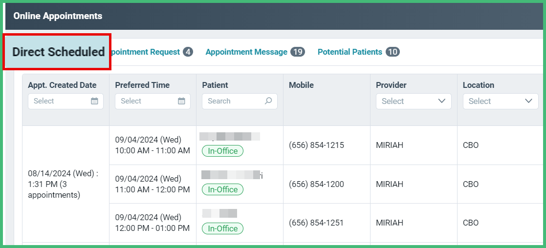 Manage Online Appointments: Direct Scheduled or Appointment Requests ...