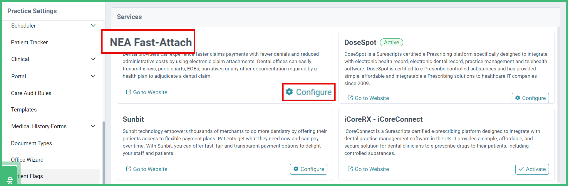 How to Integrate NEA FastAttach – CareStack: User Resource Center