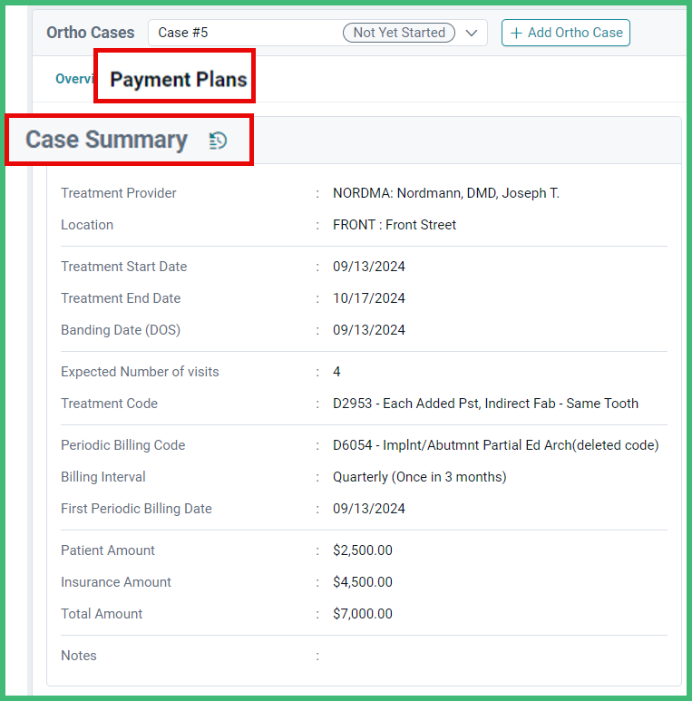 Add and Manage Ortho Cases – CareStack: User Resource Center