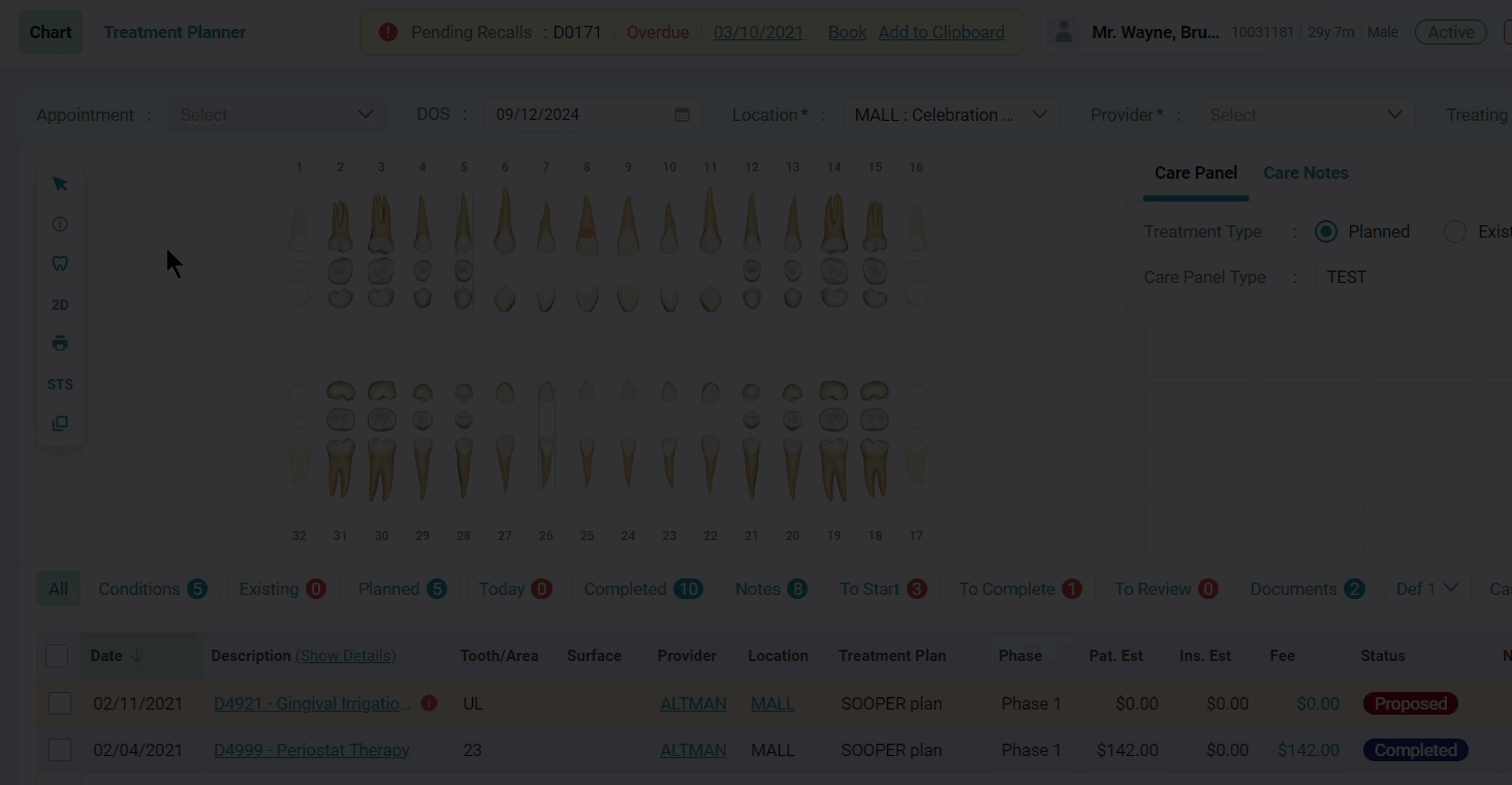 A Guide to the Odontogram – CareStack: User Resource Center