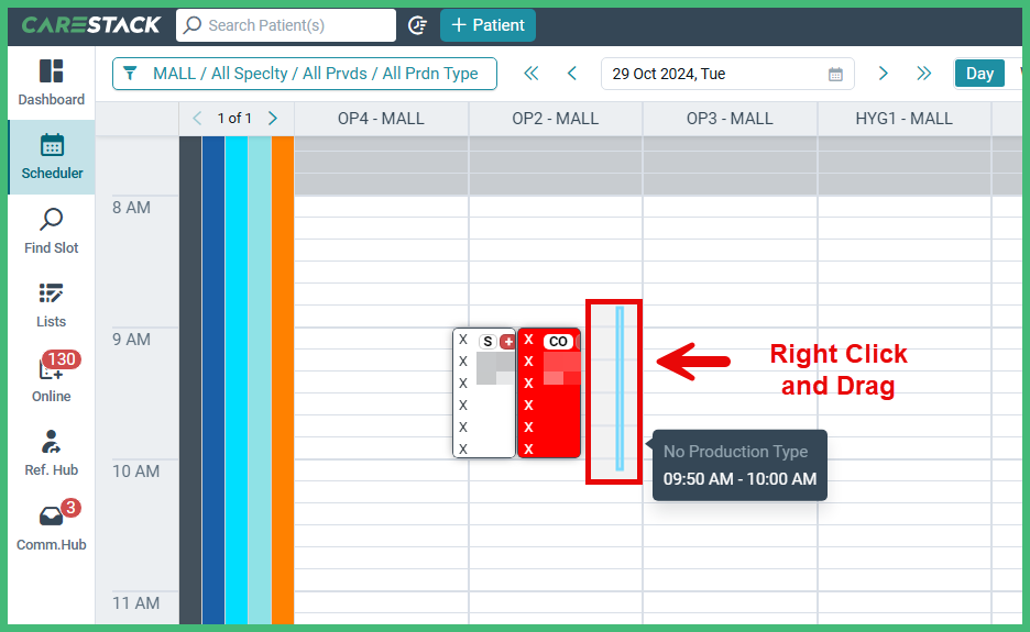 Double Booking of Appointments or Block Slots – CareStack: User ...