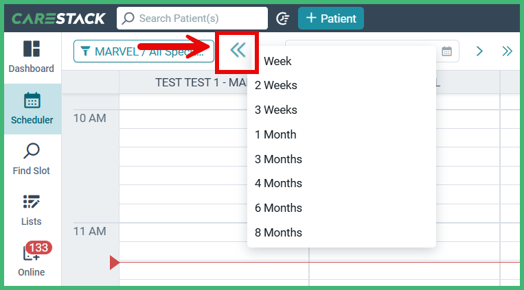A Detailed Overview of the Scheduler – CareStack: User Resource Center