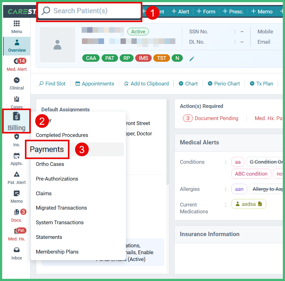 Manage Text to Pay – CareStack: User Resource Center
