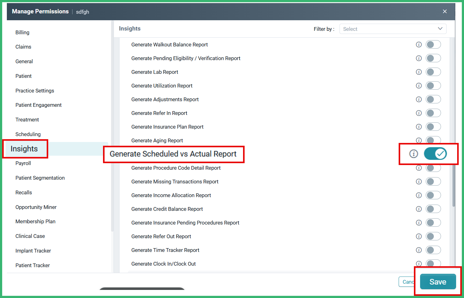 Generate Scheduled vs Actual Production Report – CareStack: User ...