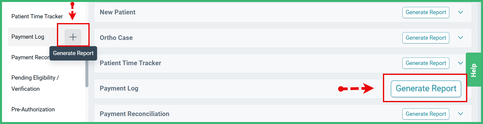 Generate Payment Log Report – CareStack: User Resource Center